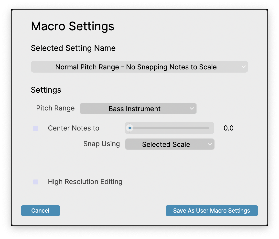 Macros and Capturing Audio
